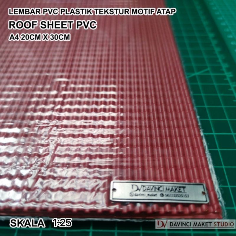 Jual Miniatur Atap Genteng Merah Plastik PVC Tekstur Bahan Maket ...