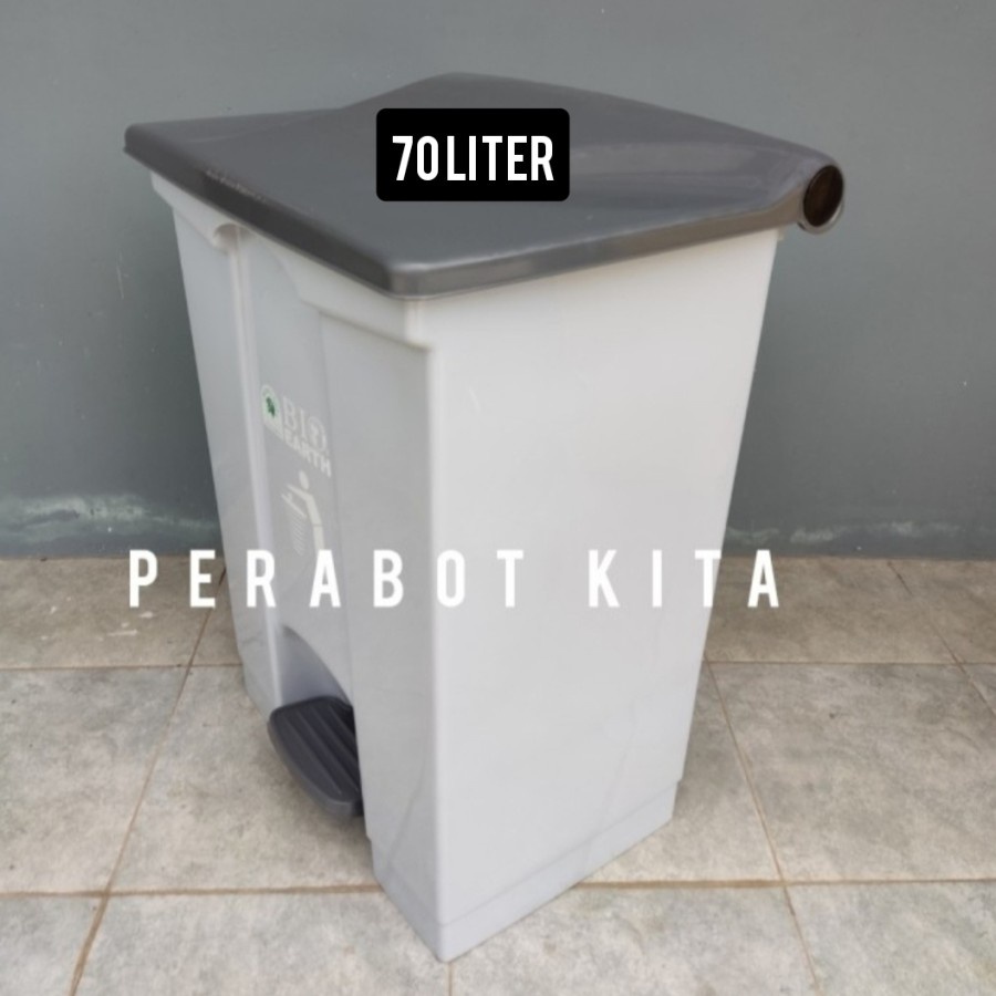 Jual Tempat Sampah 70 Liter Green Leaf 2170 Injak Pedal Bio Dustbin Kotak Sampah Kompek ...