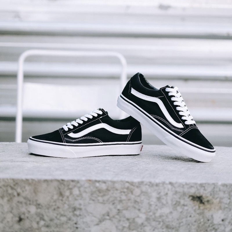 Jual Vans Old Skool Classic Black White Original 100 Shopee Indonesia