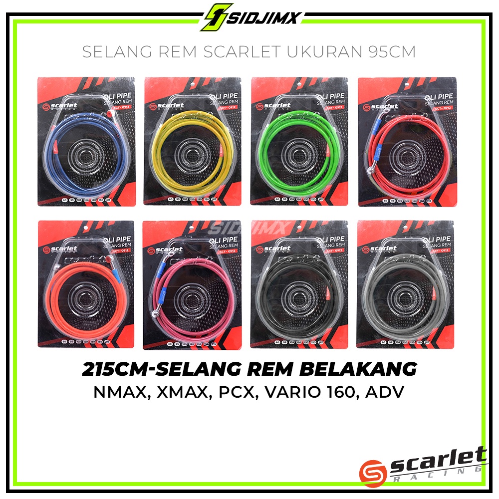 Jual Selang Rem Belakang Ukuran 215 cm SCARLET Bukan TDR KTC Motor Nmax New Xmax PCX 150 Vario ...