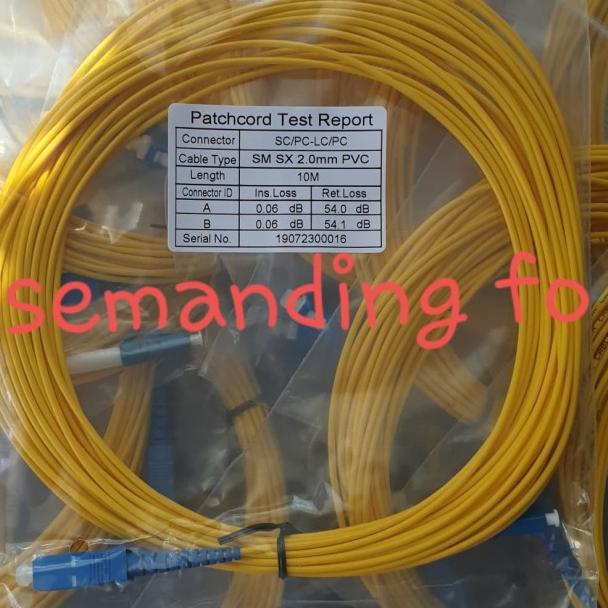Jual Patchcore patchcord SC LC SM 10 meter fiber optic | Shopee Indonesia