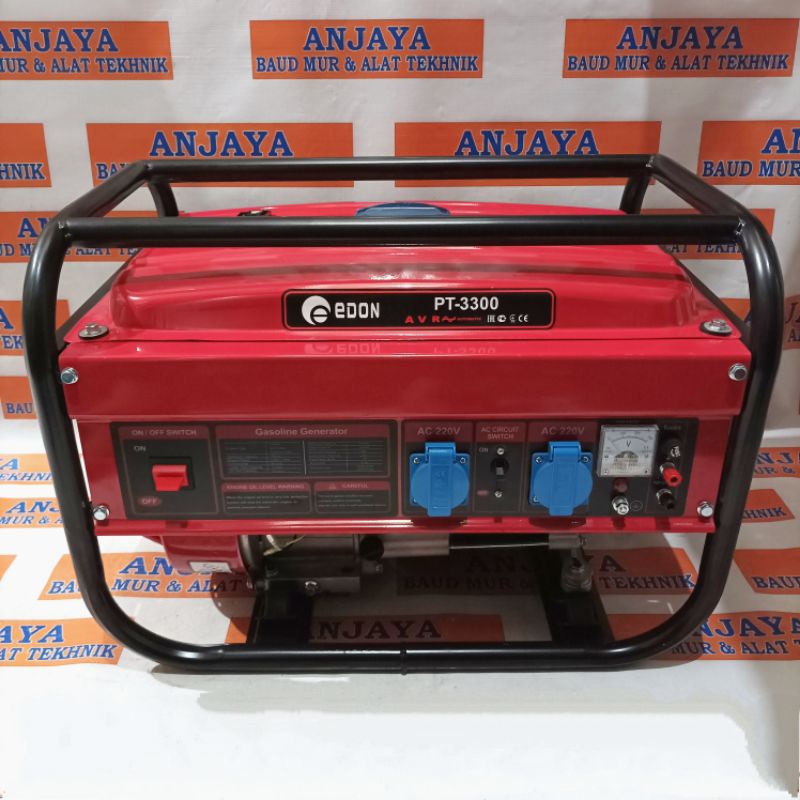 Jual EDON Genset 3000 Watt - Gasoline Generator Bensin PT - 3300 - 4 TAK | Shopee Indonesia
