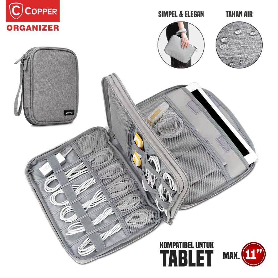 Jual COPPER Tas Tablet Double Layer 11" Powerbank Waterproof / Tas ...