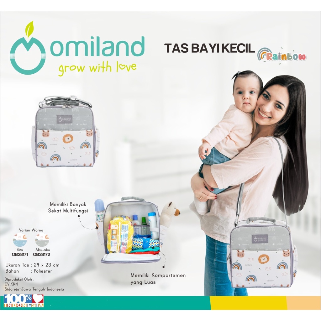 Jual Omiland Tas Bayi Kecil Saku Print Rainbow Series-IVA | Shopee ...