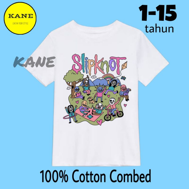 Jual Kaos Baju TSHIRT Anak Band SLIPKNOT Band Music Metal Rock usia 1 2 ...