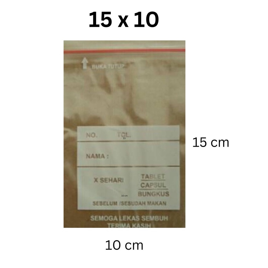 Jual Plastik Klip Obat 15 x 10 Bening 15x10 Plastik Klip 15cm x 10cm ...