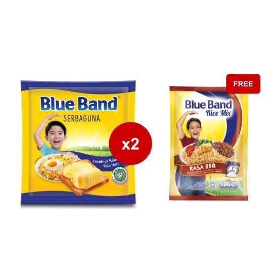Jual Blue Band Serbaguna Margarin Masak 200 gr x 2 pcs + Free Blue Band ...