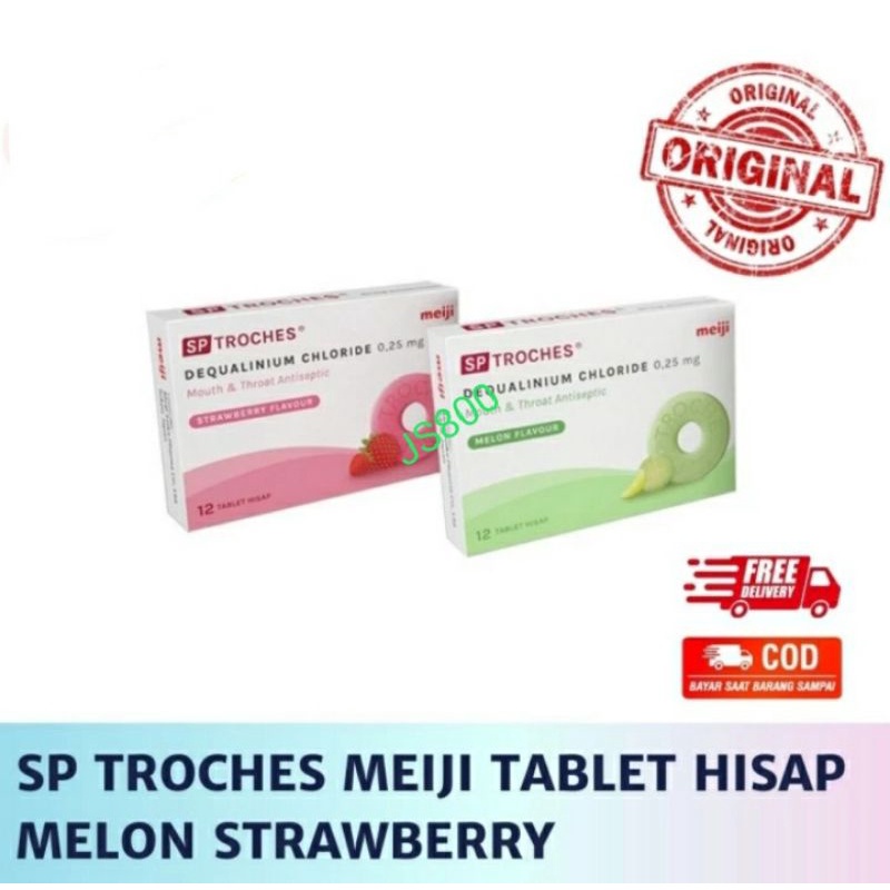 Jual SP Troches tablet hisap rongga mulut tenggorokan isi 12 ( melon ...