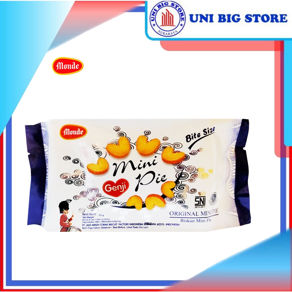 Jual Monde Genji Mini Pie Original Bite Size 50 gr | Shopee Indonesia
