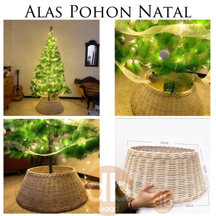 Jual !!!!!!] Christmas Tree Collar Rotan Alas Pohon Natal | Shopee ...