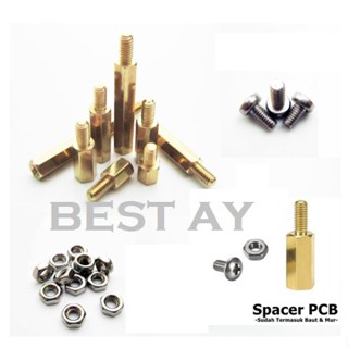 Jual Spacer Copper Kuningan Besi Metal Logam Dudukan PCB M3 Hex ...