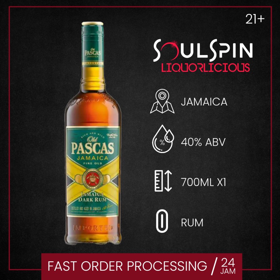 Jual Old Pascas Jamaican Dark Rum 700ml | Shopee Indonesia