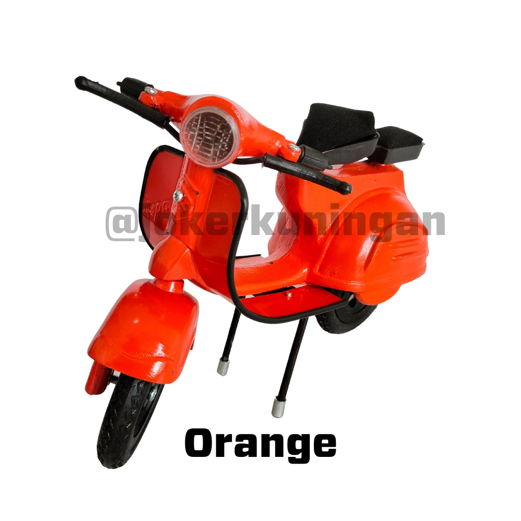 Jual TERMURAH DIECAST MINIATUR SEPEDA MOTOR VESPA KUNO MINIATUR VESPA ...