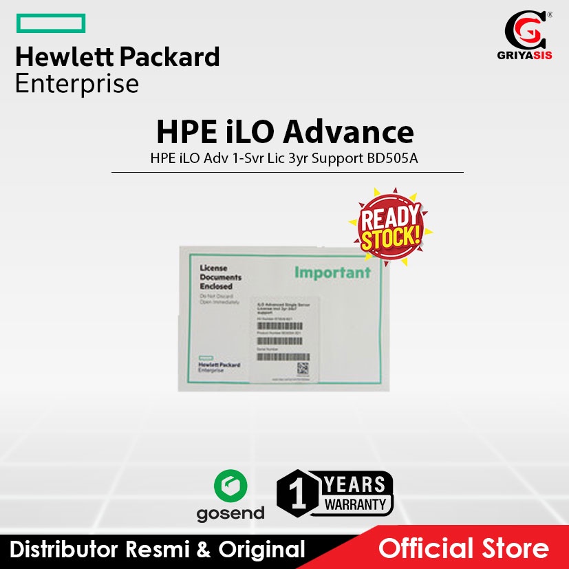 Jual HPE iLO Advance 1 Server License 3 years Support BD505A | Shopee ...