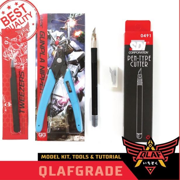 Jual Gunpla Tool Set A ( Pinset / Tweezer , Nipper , Pen Cutter ...