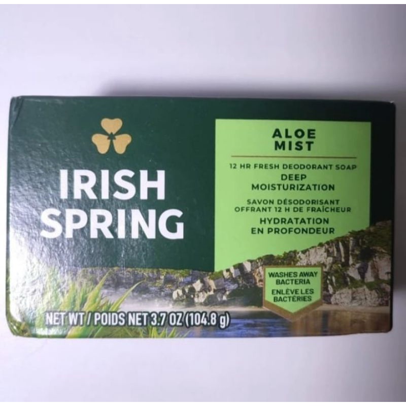 Jual Irish Spring Aloe Mist Deodorant Bar Soap 104.8g | Shopee Indonesia