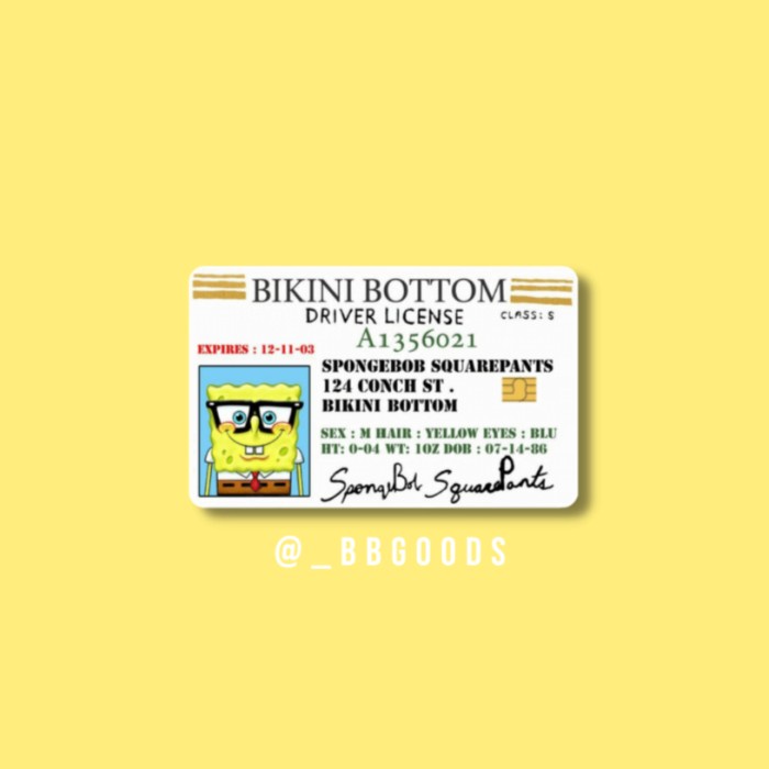 Jual Kartu Flazz BCA gen 2 SPONGEBOB / PATRICK DRIVER LICENSE / SIM Rp ...