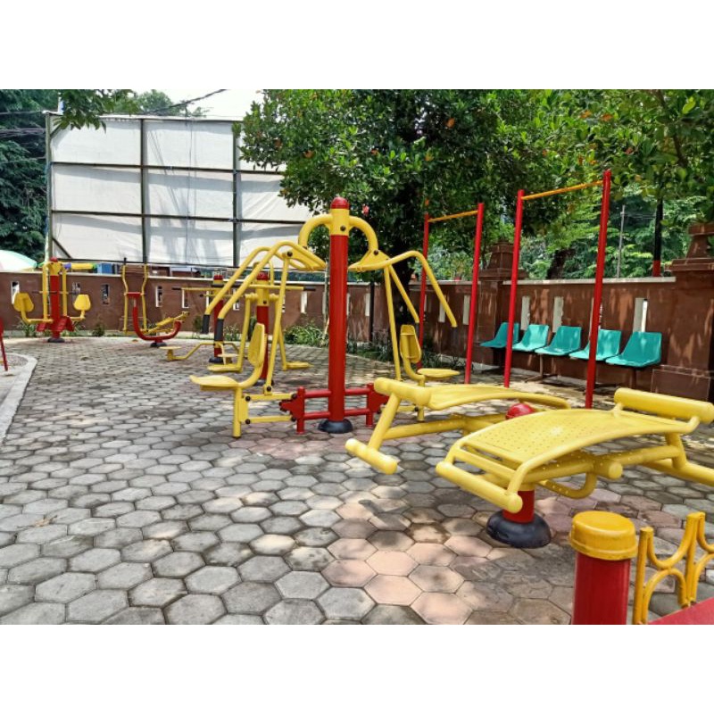 Jual ALAT OLAHRAGA GYM OUTDOOR CHEST PRESS 2 SEAT | Shopee Indonesia