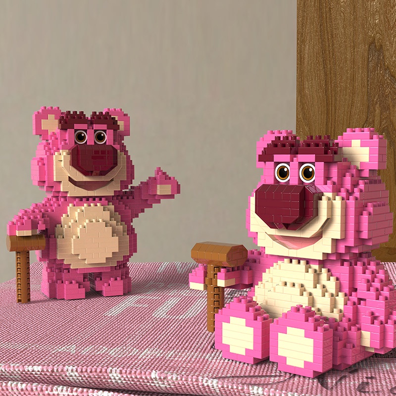 Jual Mainan Balok Lotso Edukasi Karakter Kartun Mainan Balok DIY 3D ...