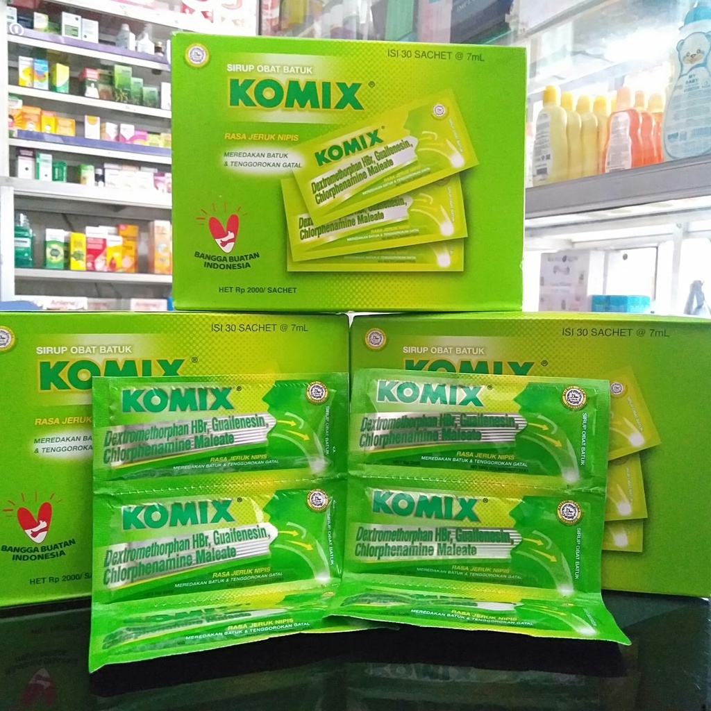 Jual KOMIX OBAT BATUK 1 SACH 7ML VARIAN | Shopee Indonesia