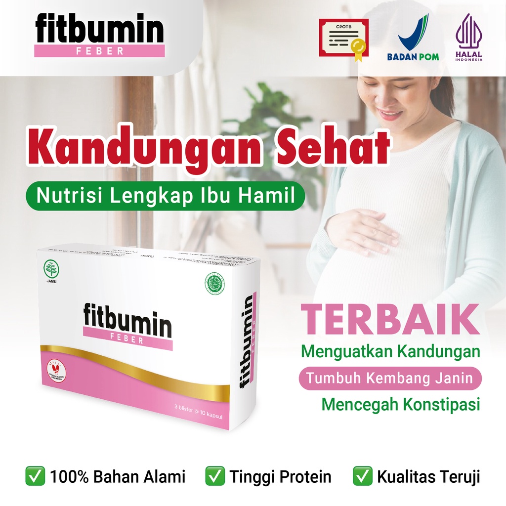 Jual Fitbumin Feber Penambah Nutrisi Ibu Hamil Tinggi Asam Folat ...