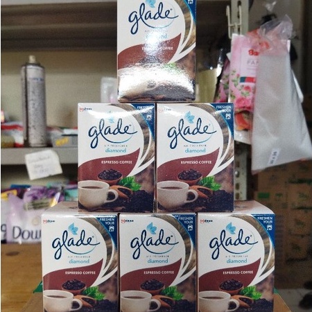 Jual Glade Diamond Car Parfum Espresso Coffee Refill 80ml Aqua Orange ...