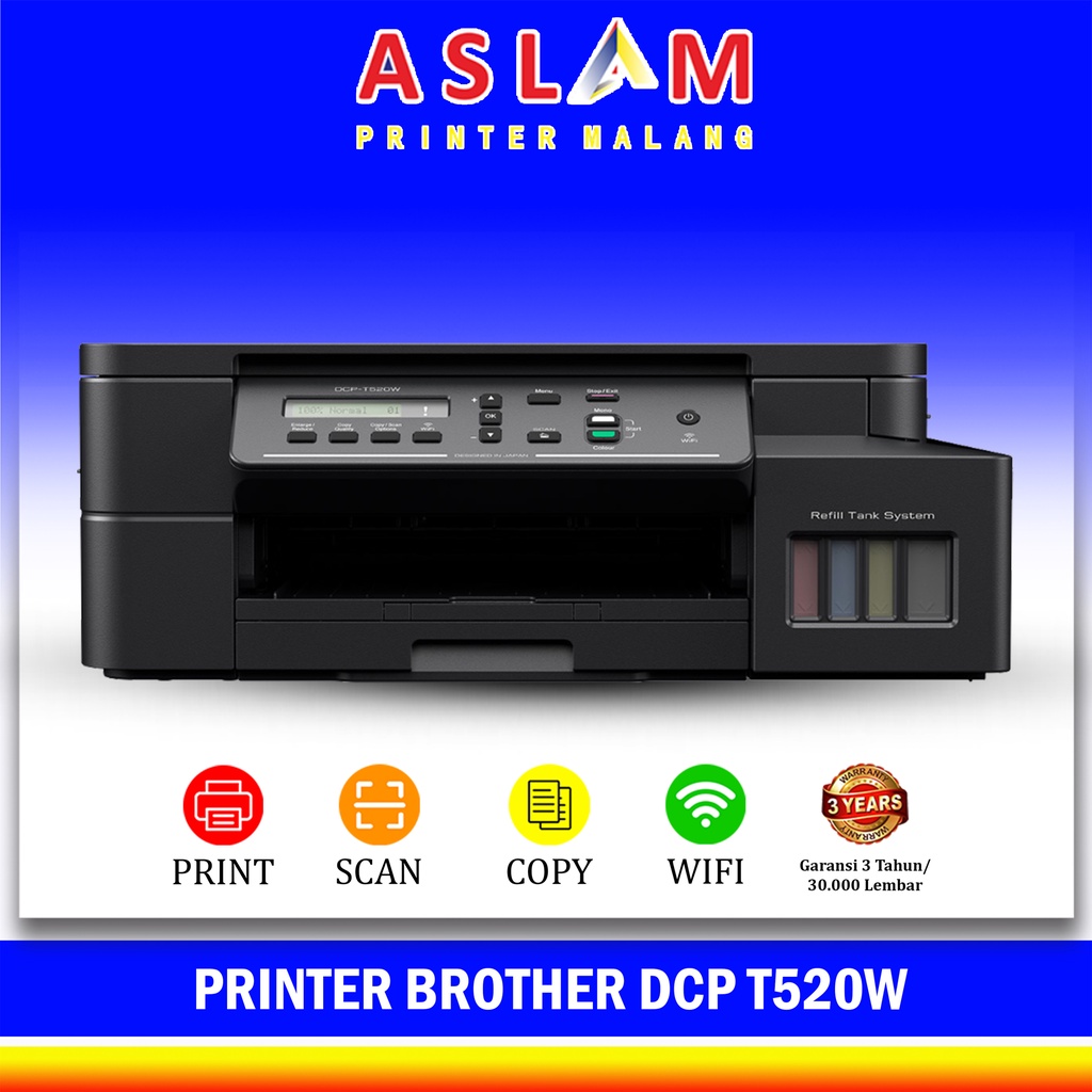 Jual PRINTER BROTHER DCP-T520W T520 Inkjet AIO Print Scan Copy Wifi ...