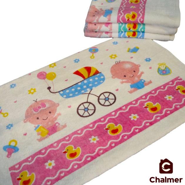 Jual Handuk Bayi Chalmer Ukuran 60x120cm Bayi Lembut Print Anak ...