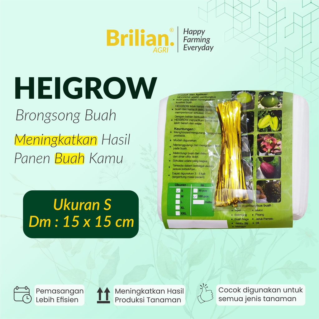 Jual Heigrow Fruit Cover Pembungkus Buah Brongsong Buah Anggur Size S ...