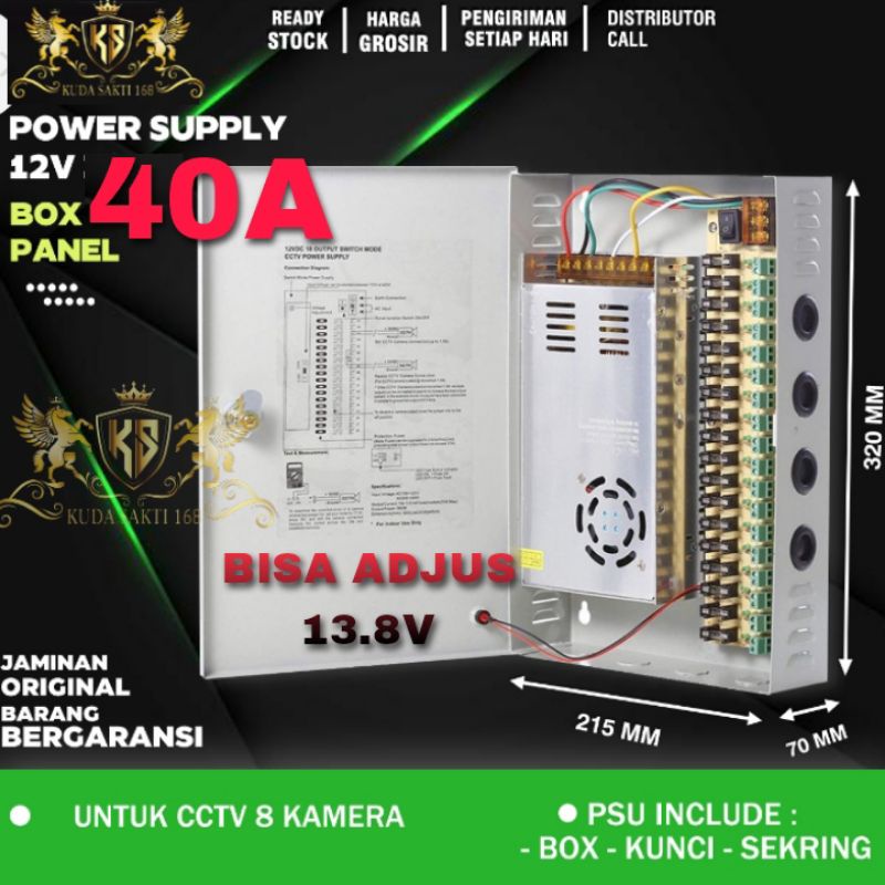 Jual POWER SUPPLY 30A BOX POWER SUPLY CCTV 12V 30A AC TO DC 30 AMPERE ...