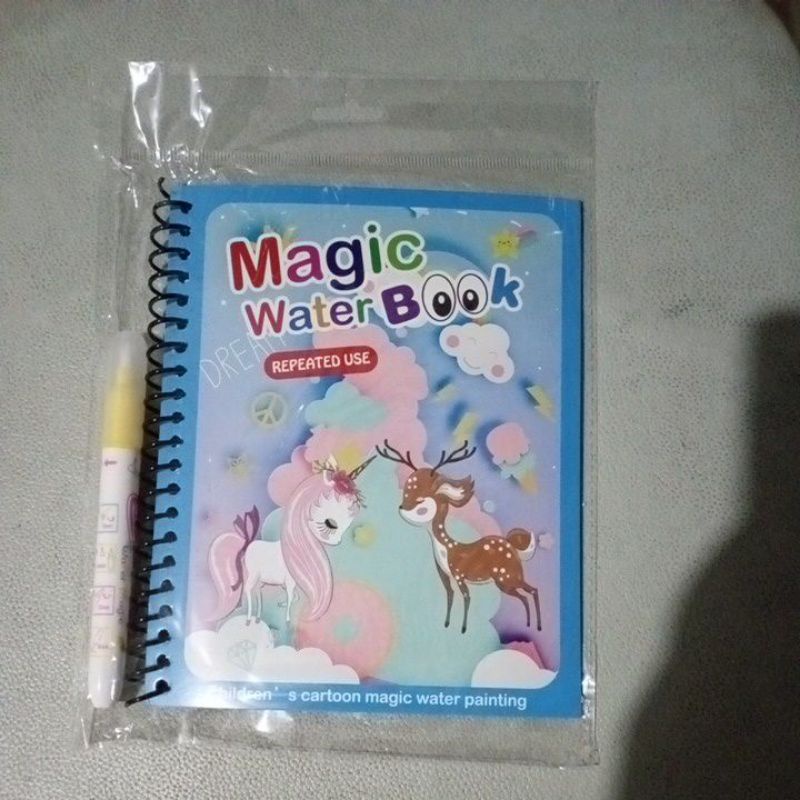 Jual Magic water book atau buku mewarnai pakai air putih atau magicbook ...
