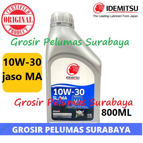 Jual ASLI IDEMITSU 4T 10w30 10w/30 10w-30 SL MA Oli Motor bebek 0,8 800 ML Original | Shopee ...
