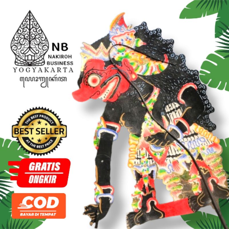 Jual NAKIROHBUSINESS Wayang Kulit Sapi ASLI Buto Patih Hitam Ukuran ...