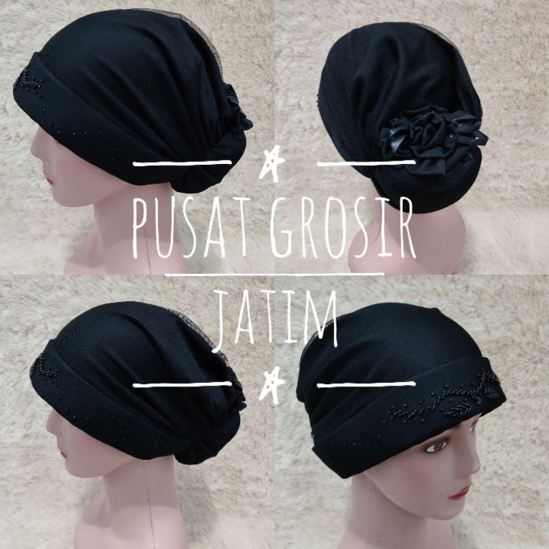 Jual Topi kupluk kerpus ciput emak cepol turban umroh haji nenek topi ...