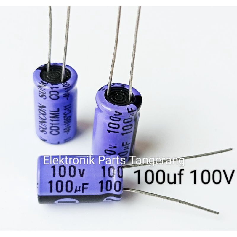 Jual CAPACITOR ELCO 100 UF 100V KAPASITOR ELCO 100UF 100V KAPASITOR ELCO 100V 100UF ELCO 100UF ...