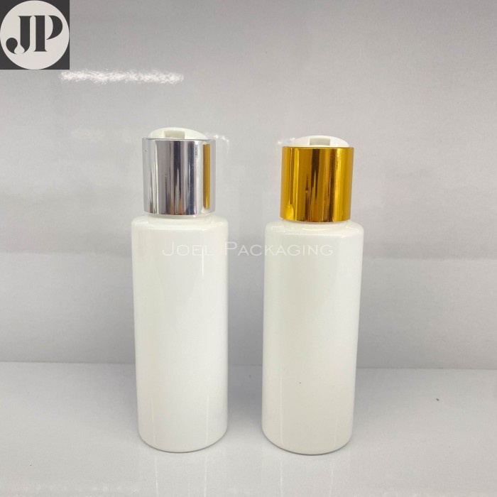 Jual BOTOL PRESSTOP 100ML PUTIH TUTUP GOLD SILVER DISCTOP PET RF 100 ML - GOLD | Shopee Indonesia