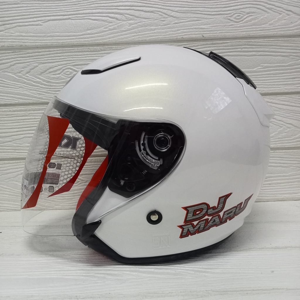 Jual HELM HALF FACE DJ MARU DJMARU SOLID WHITE HELM KYT DJMARU POLOS ...
