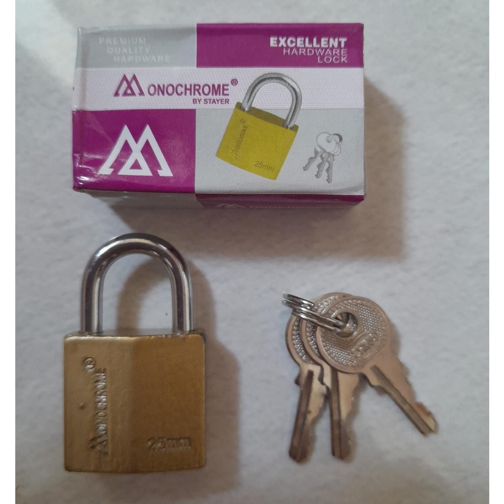 Jual Gembok Koper Tas Kuning kecil Mini 25mm - Monochrome 25 mm ...