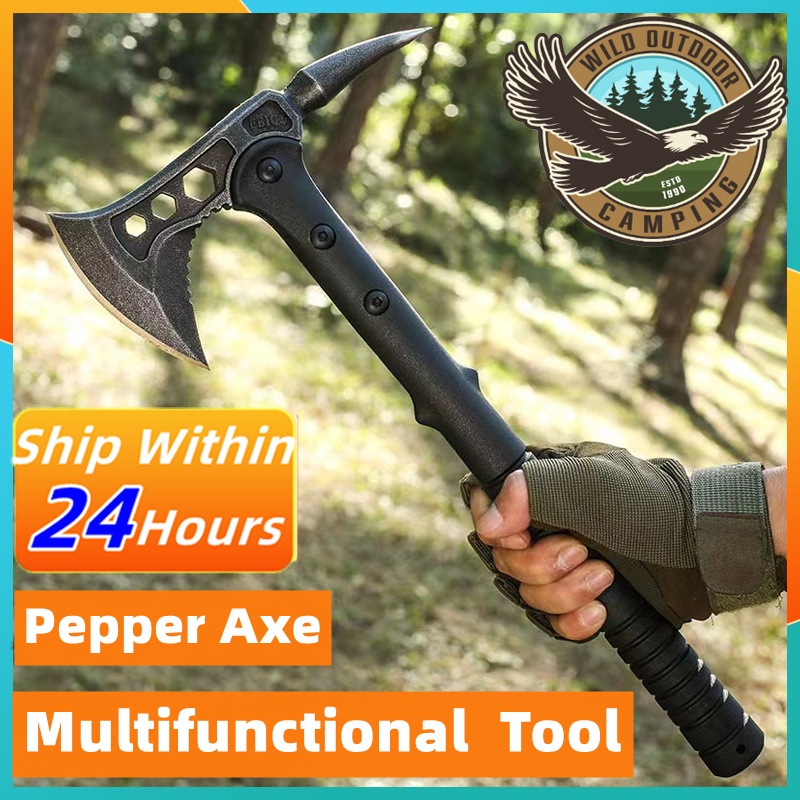 Jual Outdoor Multi-purpose Axe Camping Tool with Ruber Handle Axe Heavy ...