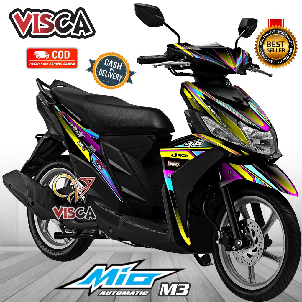 Jual (COD) Decal Mio M3 125 - Mio Z Full Body Stiker Mio M3 125 Full Body Striping Mio M3 ...