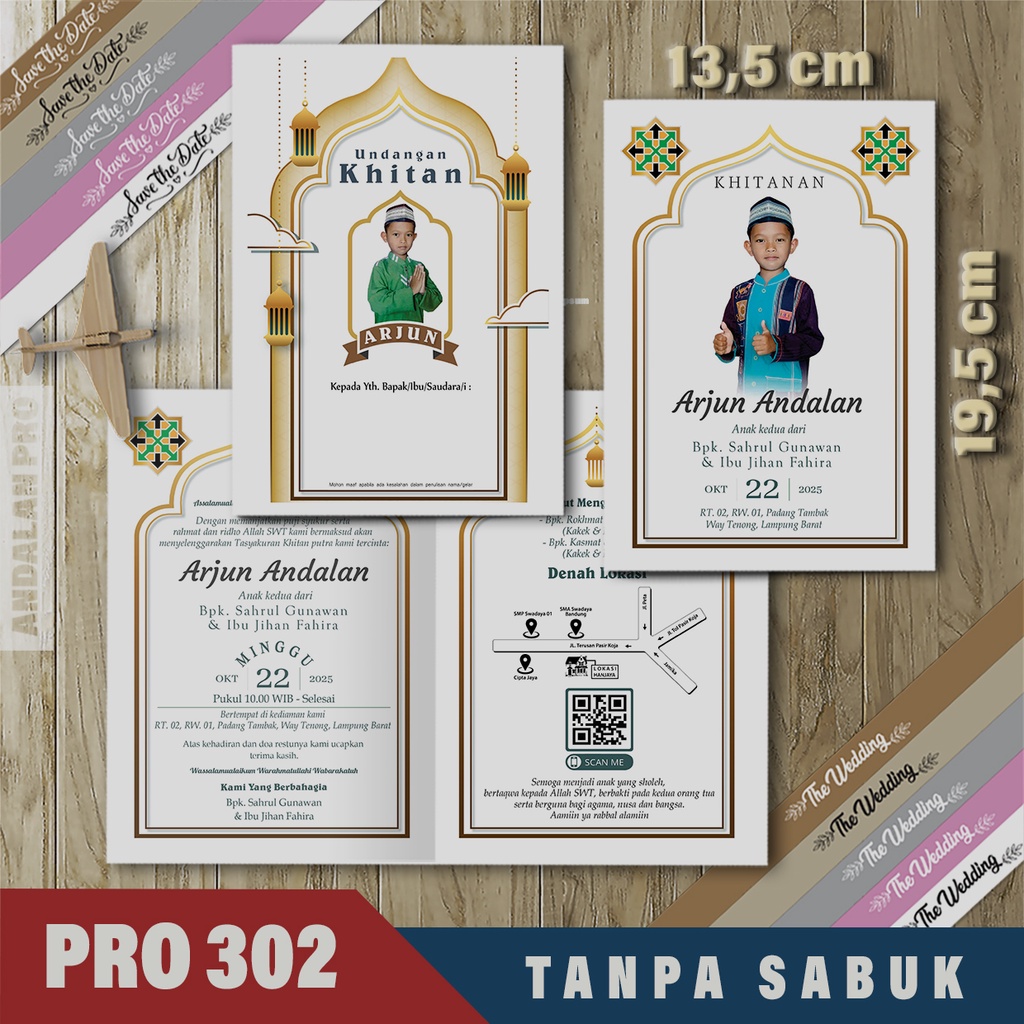 Jual Pro 302 Khitan / Khitanan - Cetak Undangan Tema Muslim / Islami ...