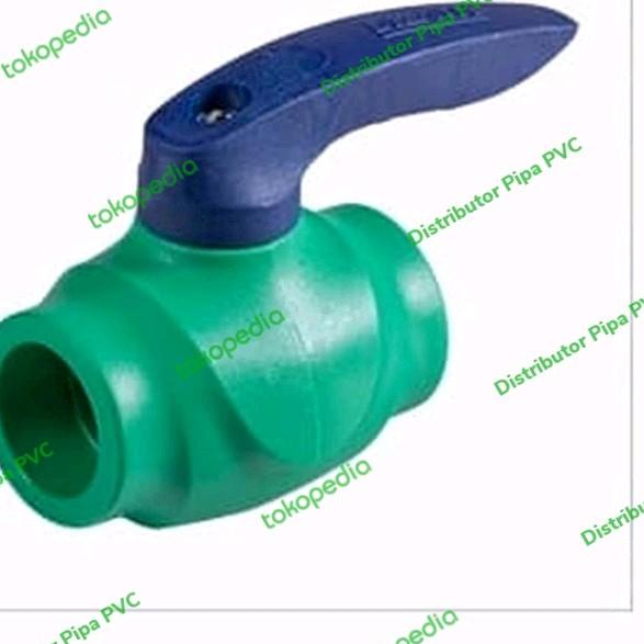Jual Stop Kran Ball Valve PPR 3/4 inch Kran 25mm Fitting PPR Pipa PPR ...