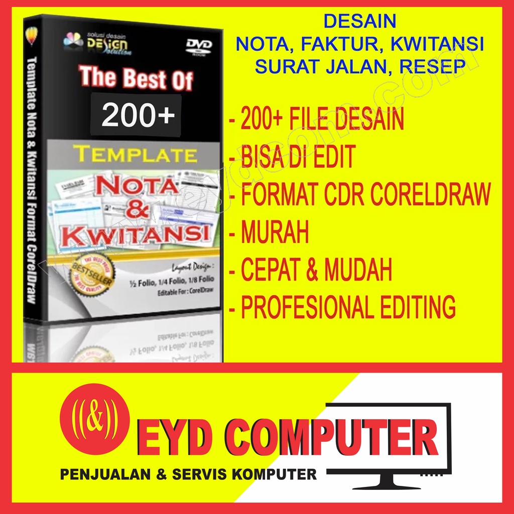 Jual DESAIN KWITANSI NOTA FAKTUR RESEP SURAT JALAN CAMPURAN TEMPLETE ...