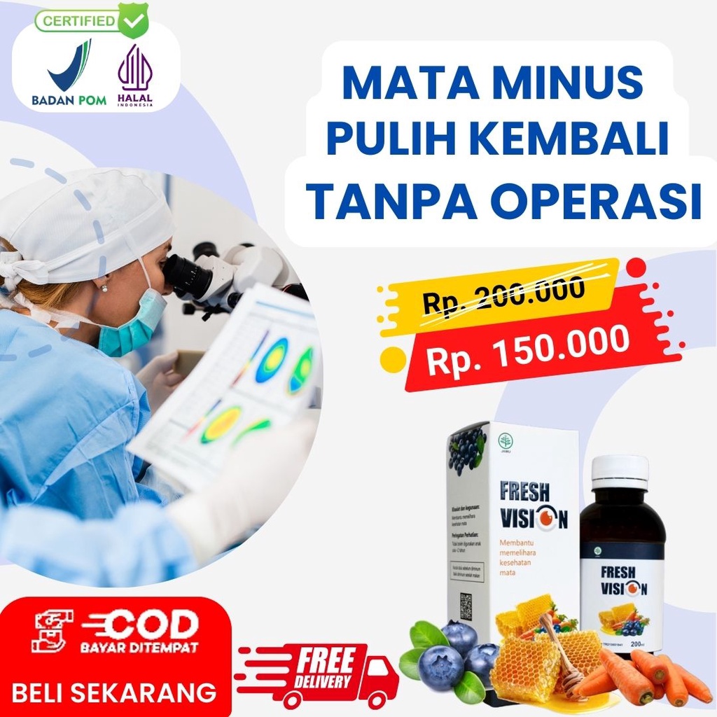 Jual Fresh Vision Vitamin Obat Mata 100% Original isi 200 ML | Shopee ...