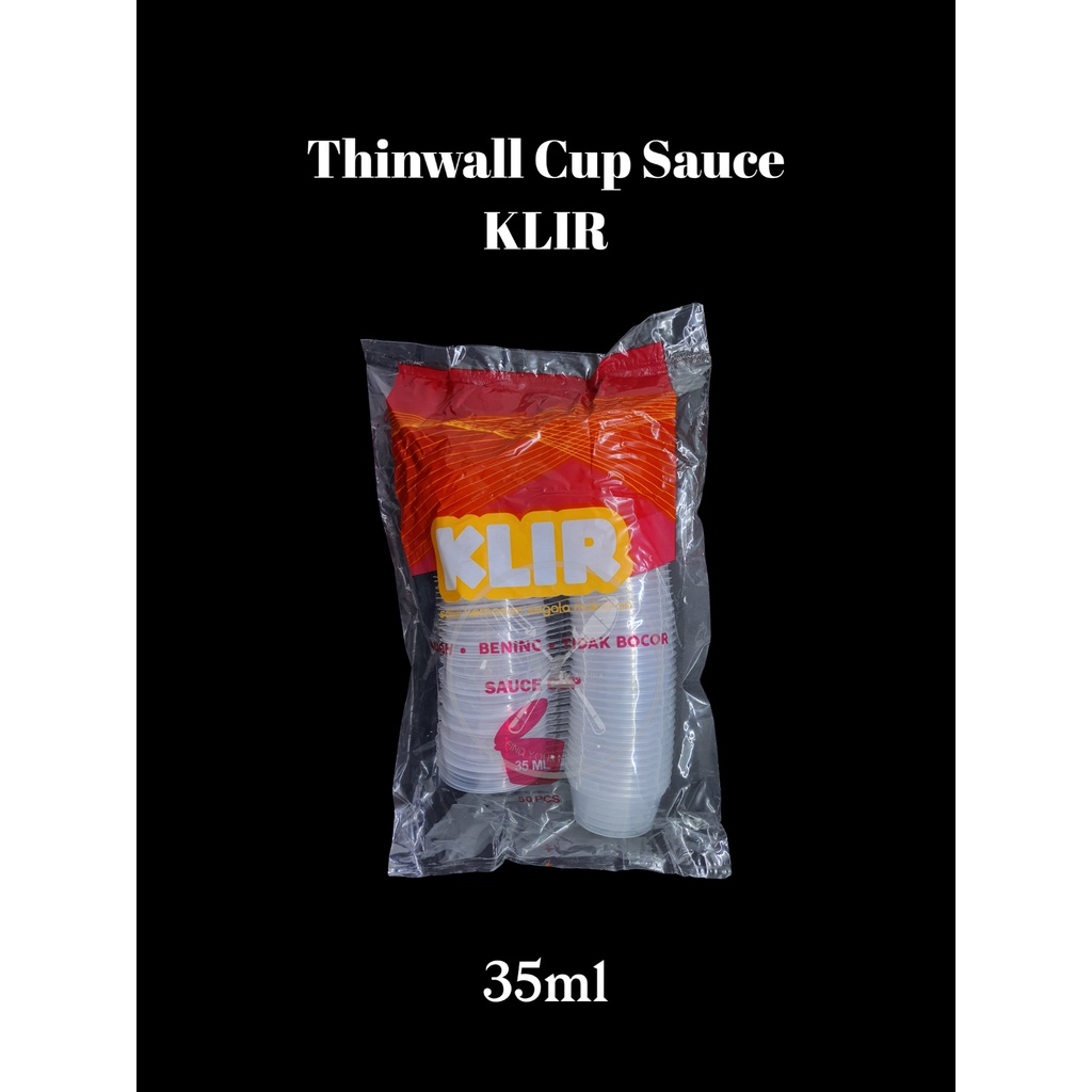 Jual Thinwall Cup Sauce KLIR 35ML / Cup Sauce / Food Container 1 roll ...