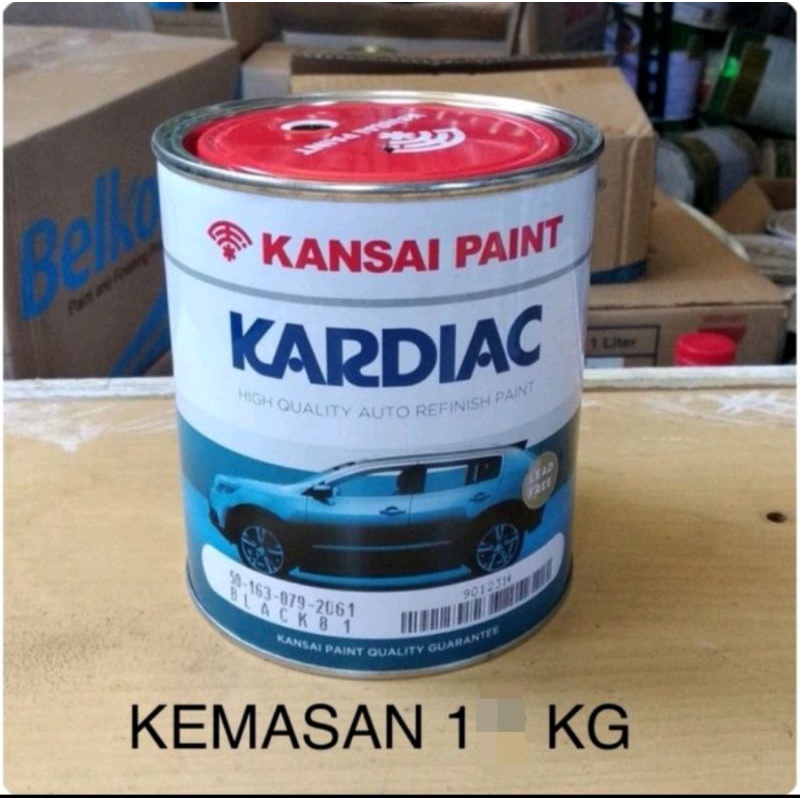 Jual CAT MOBIL CARDIAC BLACK 81 glossy hitam pekat kansai paint 1kg ...