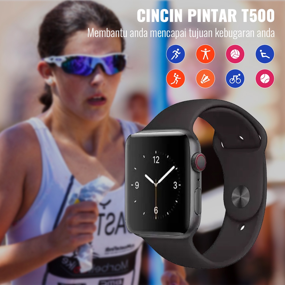 Jual Jam Sentuh Pedometer Jantung Layar T500 SMARTWATCH Bluetooth ...