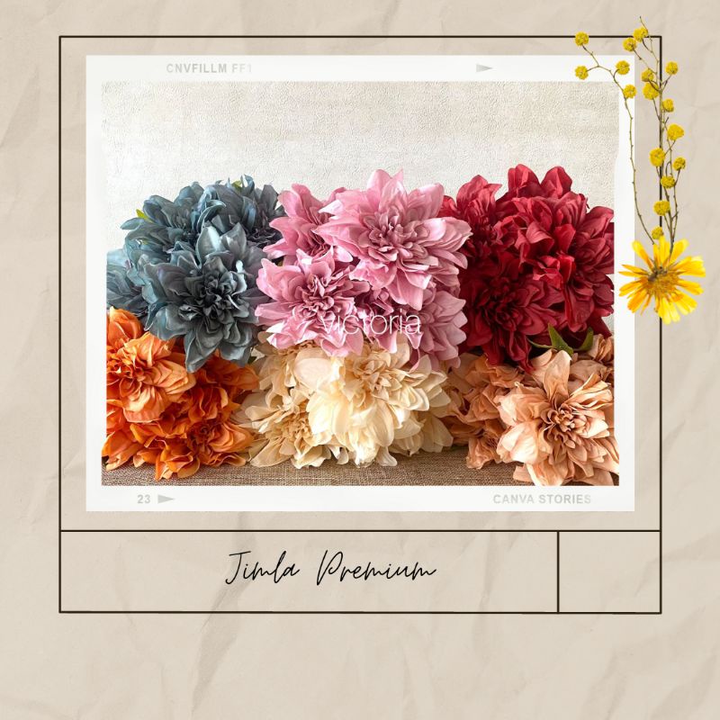 Jual Bunga Artificial Dekorasi Jimla Premium 5 Cabang | Shopee Indonesia