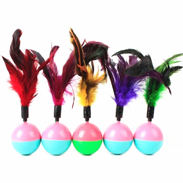 Jual BOLA BULU AYAM - Mainan Bola Kucing Cat Kitten | Shopee Indonesia