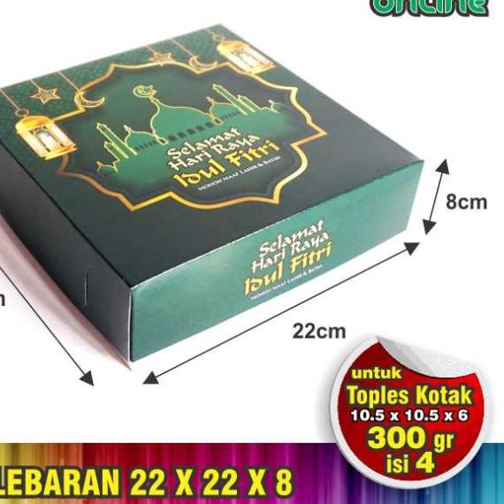 Jual Box Lebaran / Dus Idul Fitri /Kardus lebaran 22x22x8 isi 10pcs ...